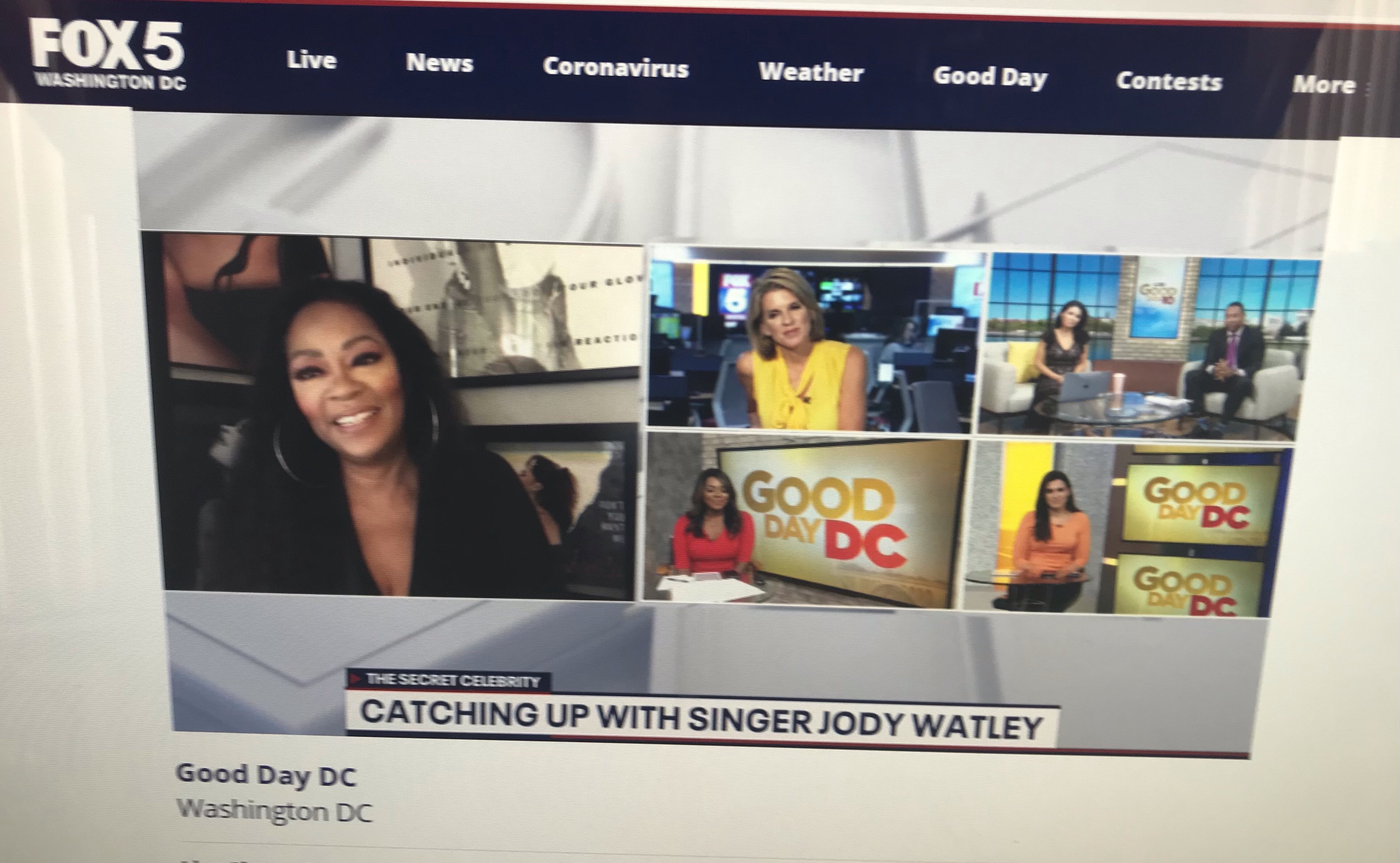 Jody Watley Surprise Appearance On Fox 5 – Good Day DC | Official Jody ...
